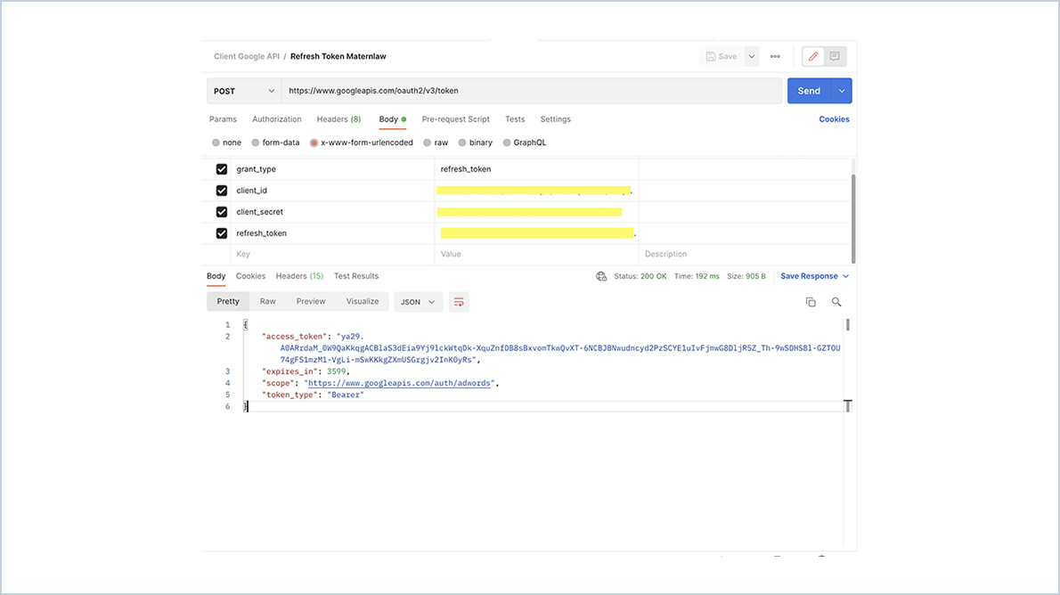 Google Ads API Integration using Postman Tutorial