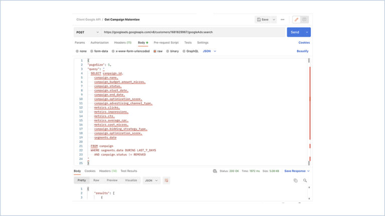 Google Ads API Integration using Postman Tutorial